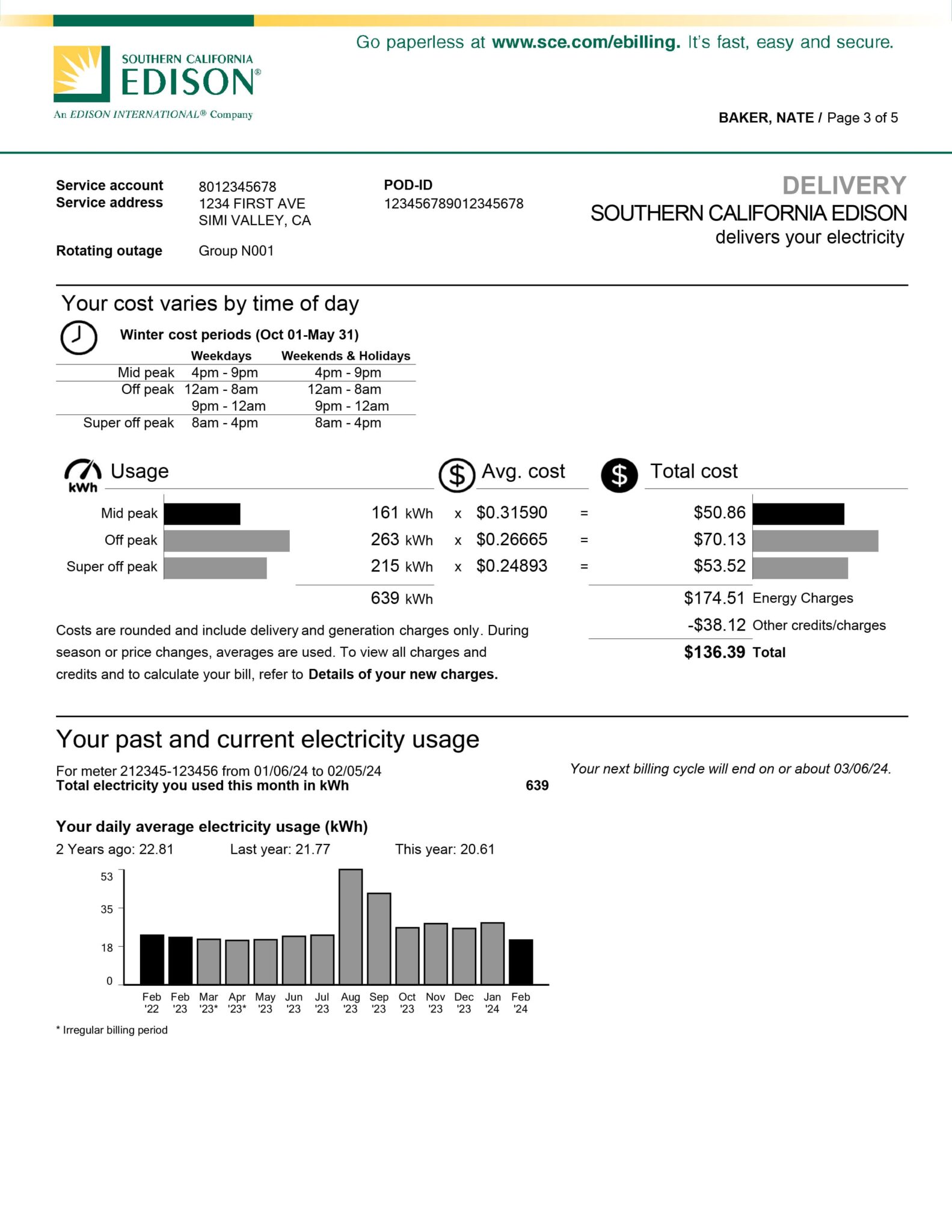 Understanding Your Bill | Clean Power Alliance